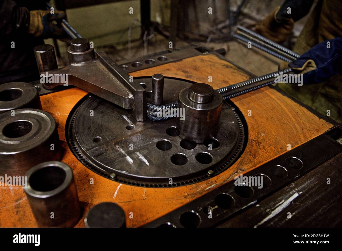factory rebar rolling machine Stock Photo - Alamy