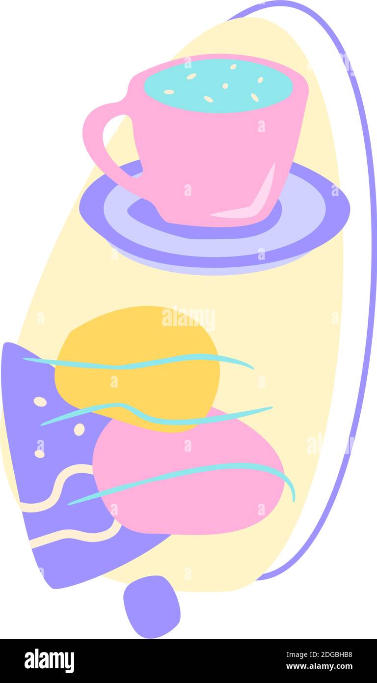 Winter season flat vector concept illustration with abstract shapes ...
