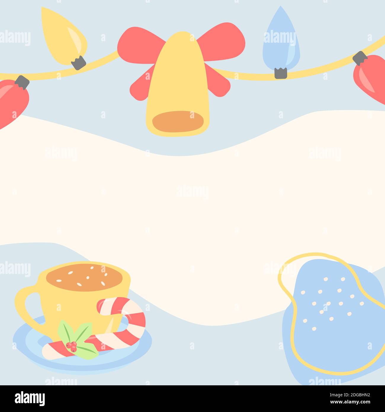 Xmas ornament simple post template for social media feed Stock Vector ...