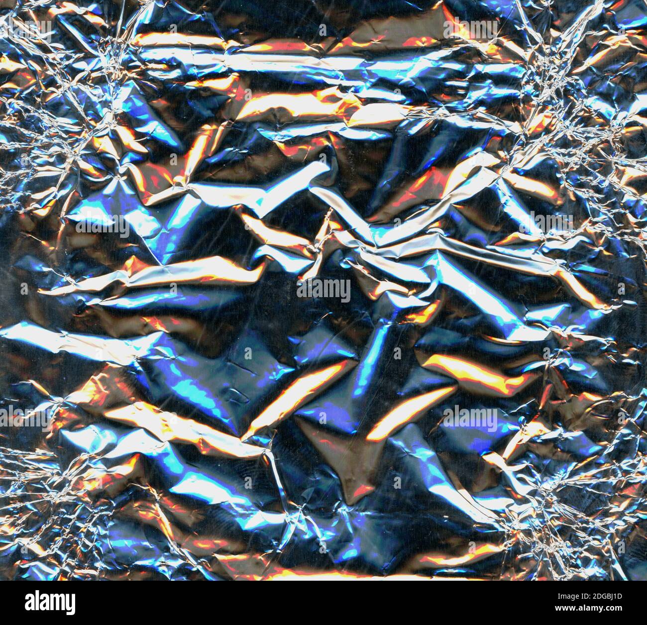 shiny reflective aluminium metal foil useful as a background Stock ...