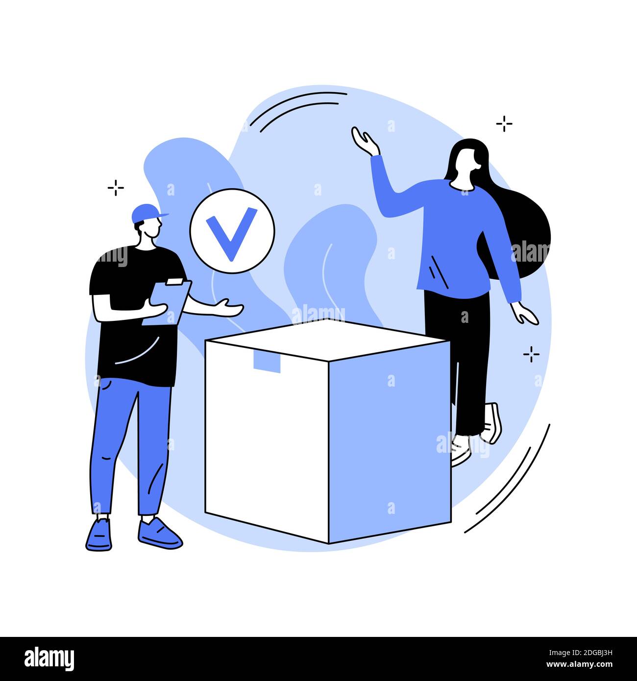 Order received abstract concept vector illustration Stock Vector Image ...