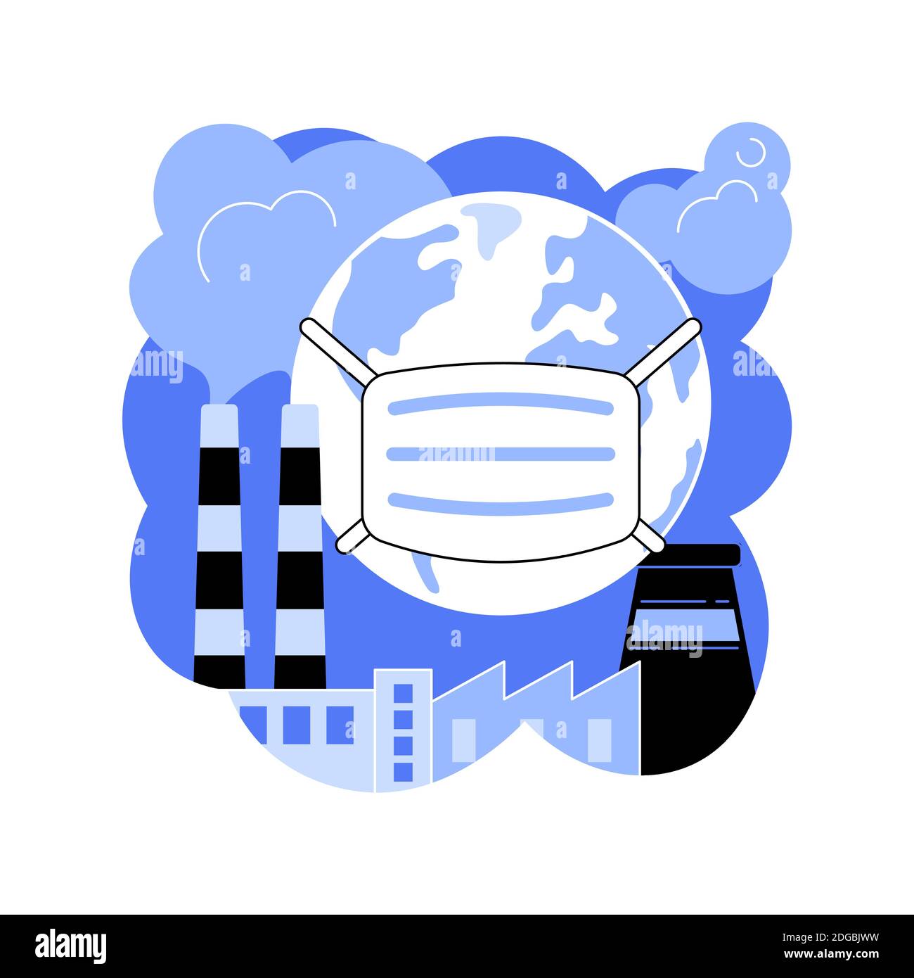 Air pollution abstract concept vector illustration Stock Vector Image ...