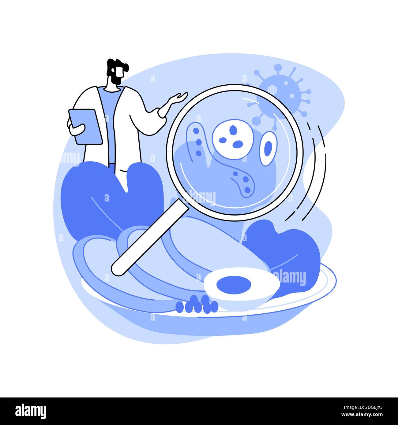 Food contamination abstract concept vector illustration Stock Vector ...