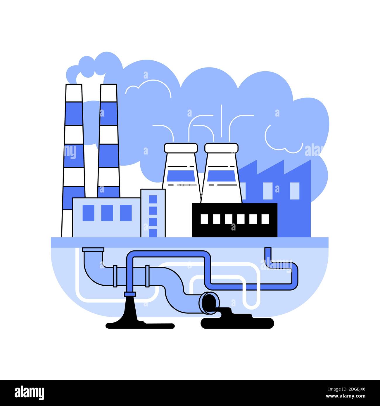 Industrial pollution abstract concept vector illustration Stock Vector ...
