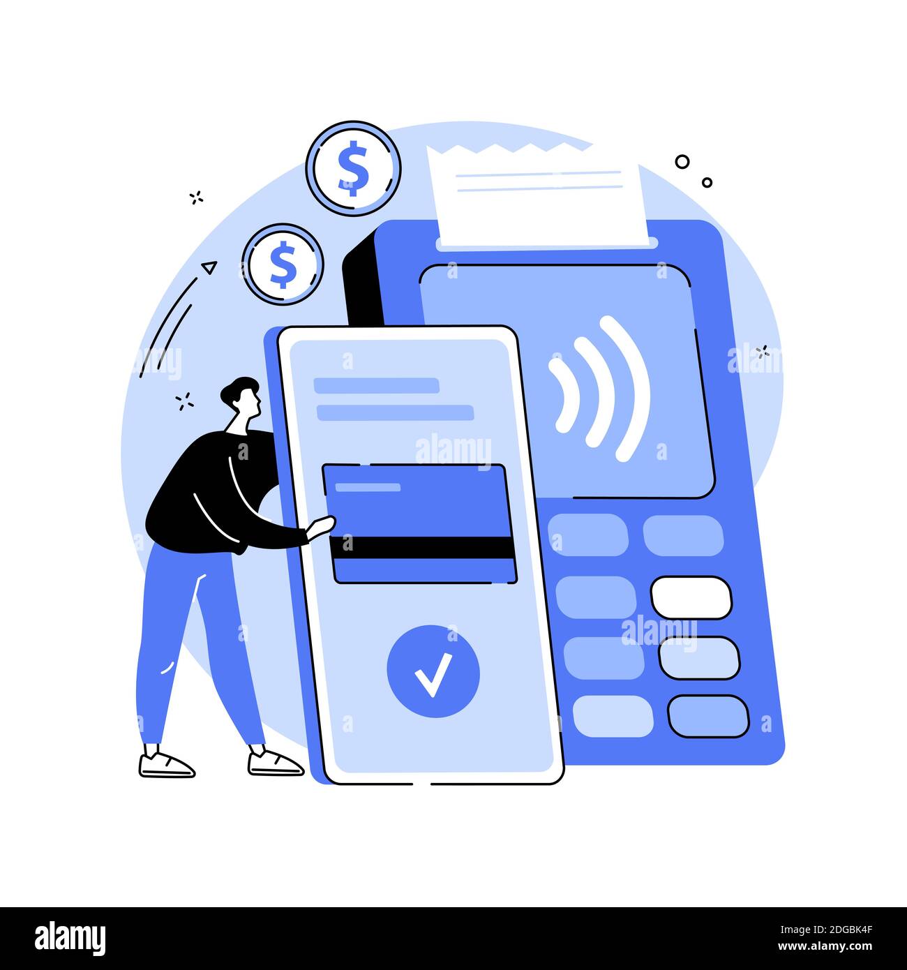 Contactless payment abstract concept vector illustration Stock Vector ...