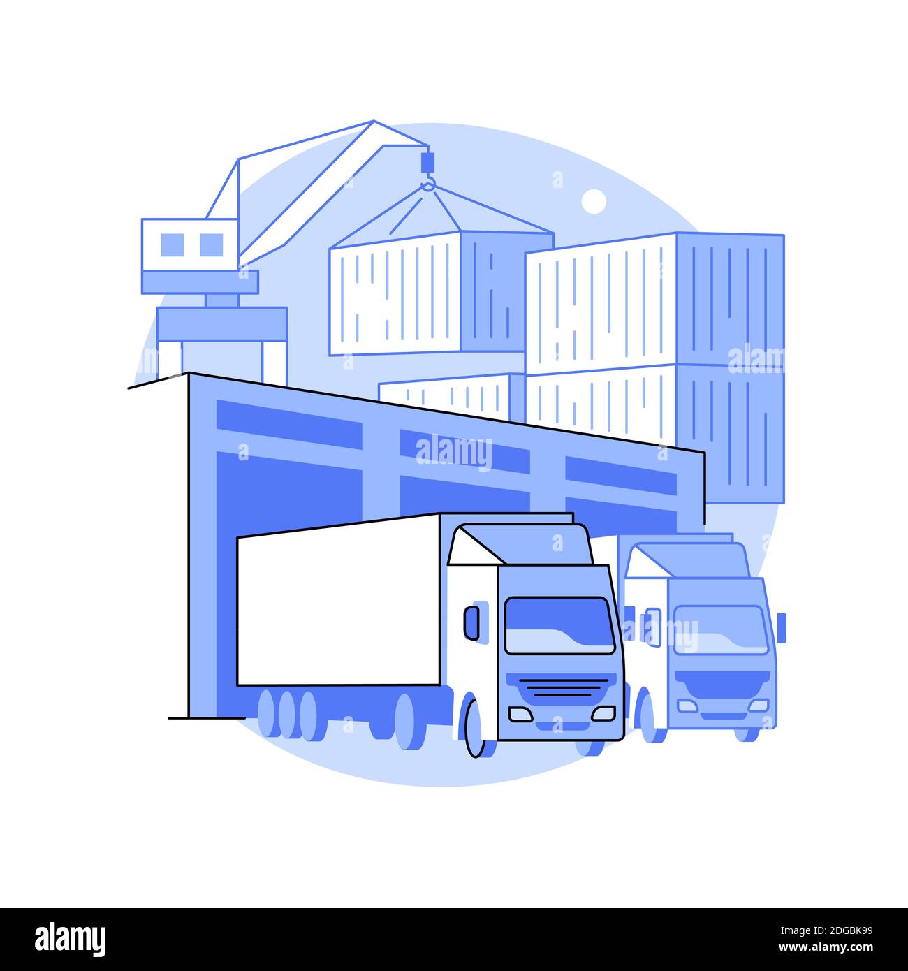 Logistics hub abstract concept vector illustration Stock Vector Image ...