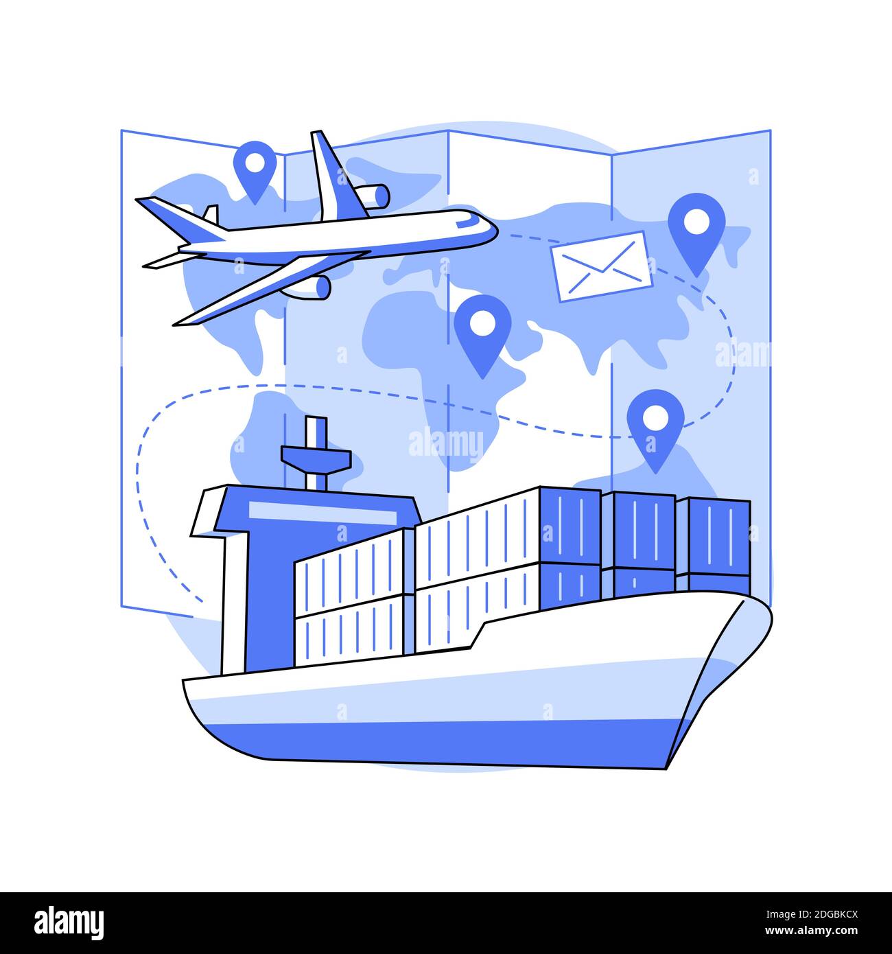 International shipment abstract concept vector illustration Stock ...