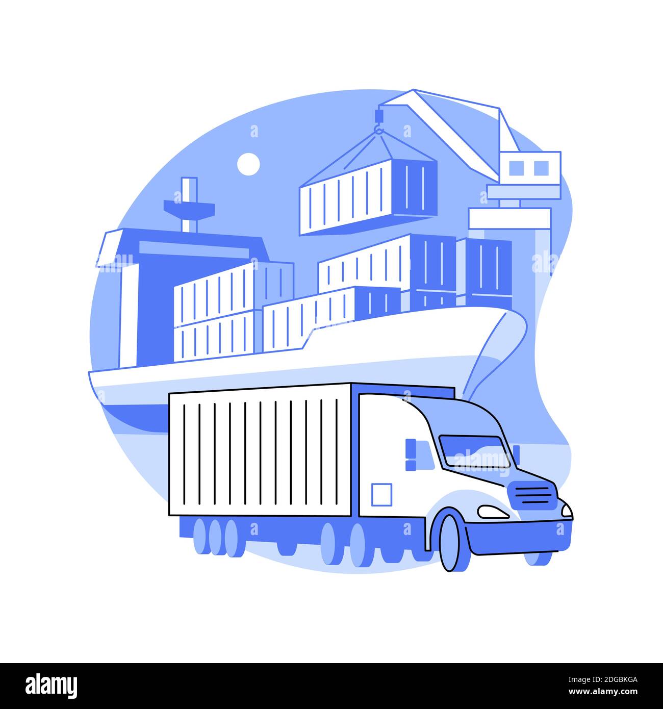 Container transportation abstract concept vector illustration Stock ...