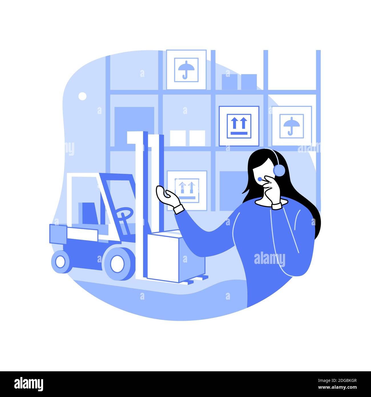 Warehouse logistics abstract concept vector illustration Stock Vector ...