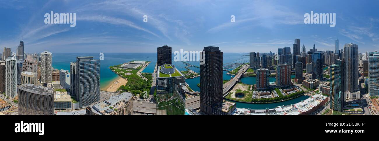 Skylines at the waterfront, Chicago, Cook County, Illinois, USA Stock ...