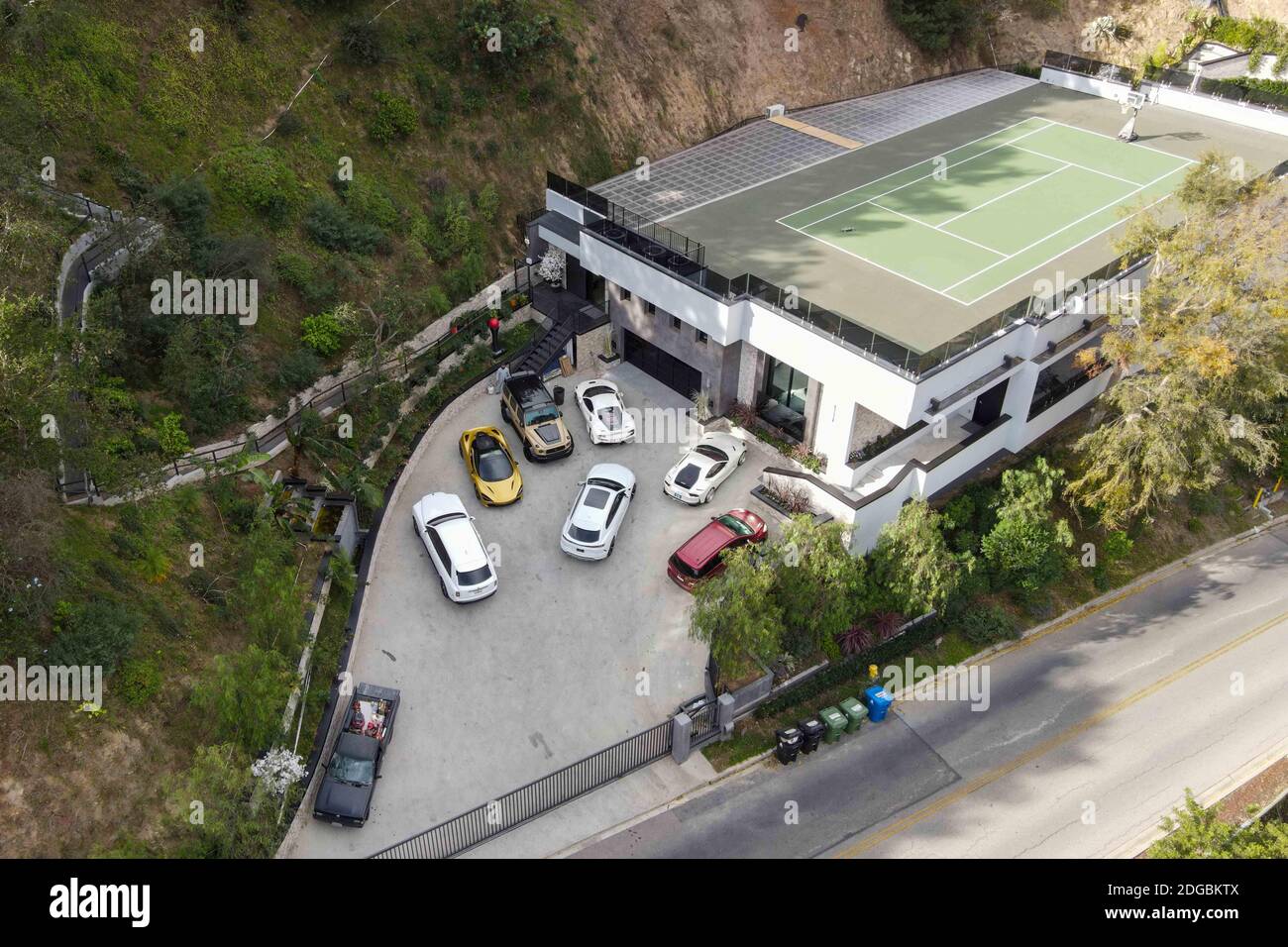 General overall aerial view of 10971 Chalon Road on Tuesday, December 8 ...