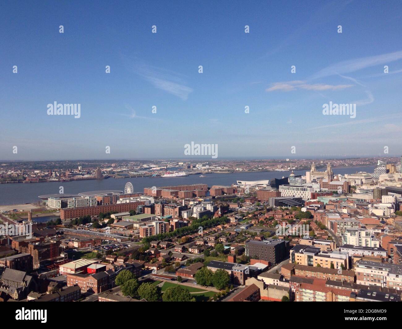 Aerial cityscape, Liverpool, Merseyside, England, UK Stock Photo - Alamy