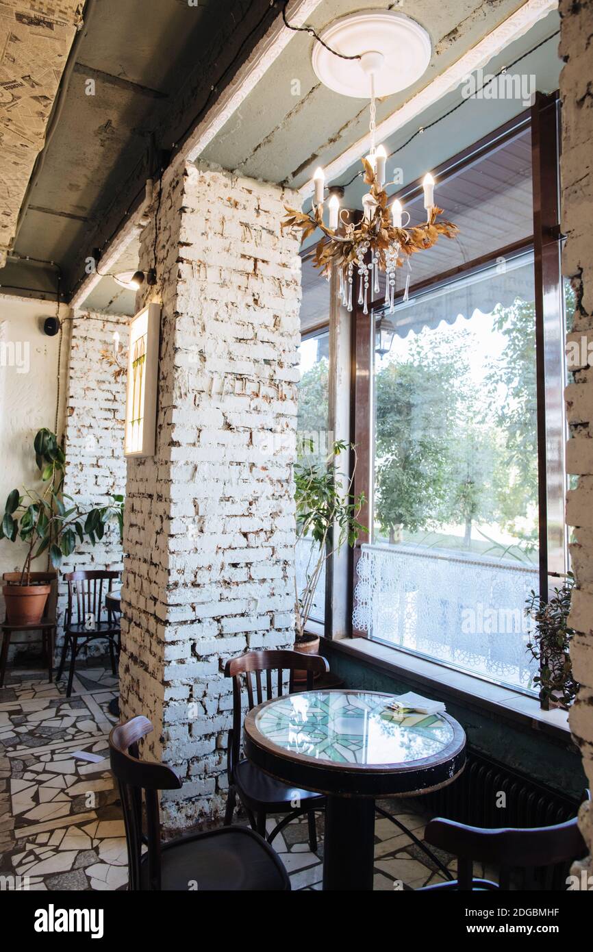 Empty Restaurant interior Stock Photo - Alamy