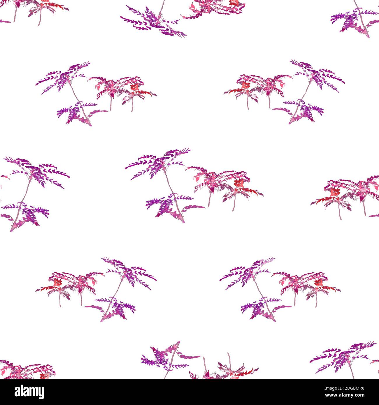 Colored Plants Seamless Patten Design Stock Photo - Alamy