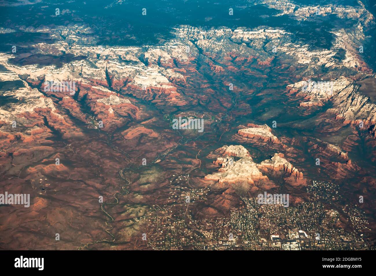 Aerial over grand canyon arizona Stock Photo - Alamy