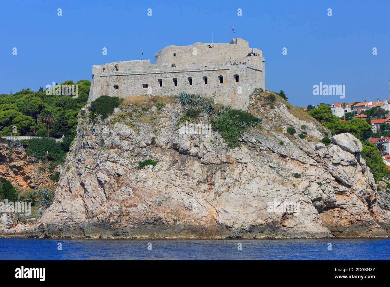 The 11th-century Fort Lovrijenac aka Saint Lawrence Fortress in ...