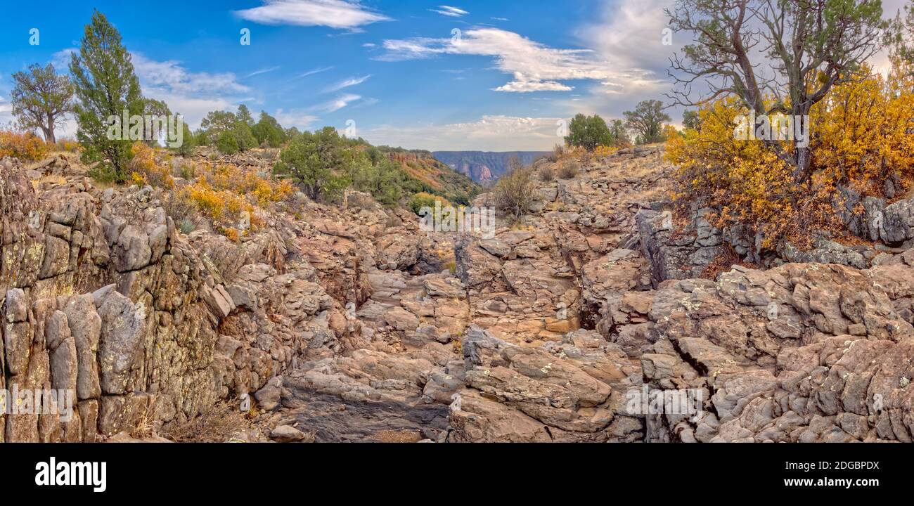 Dry waterfall West of Sycamore Point, Kaibab National Forest, Arizona ...