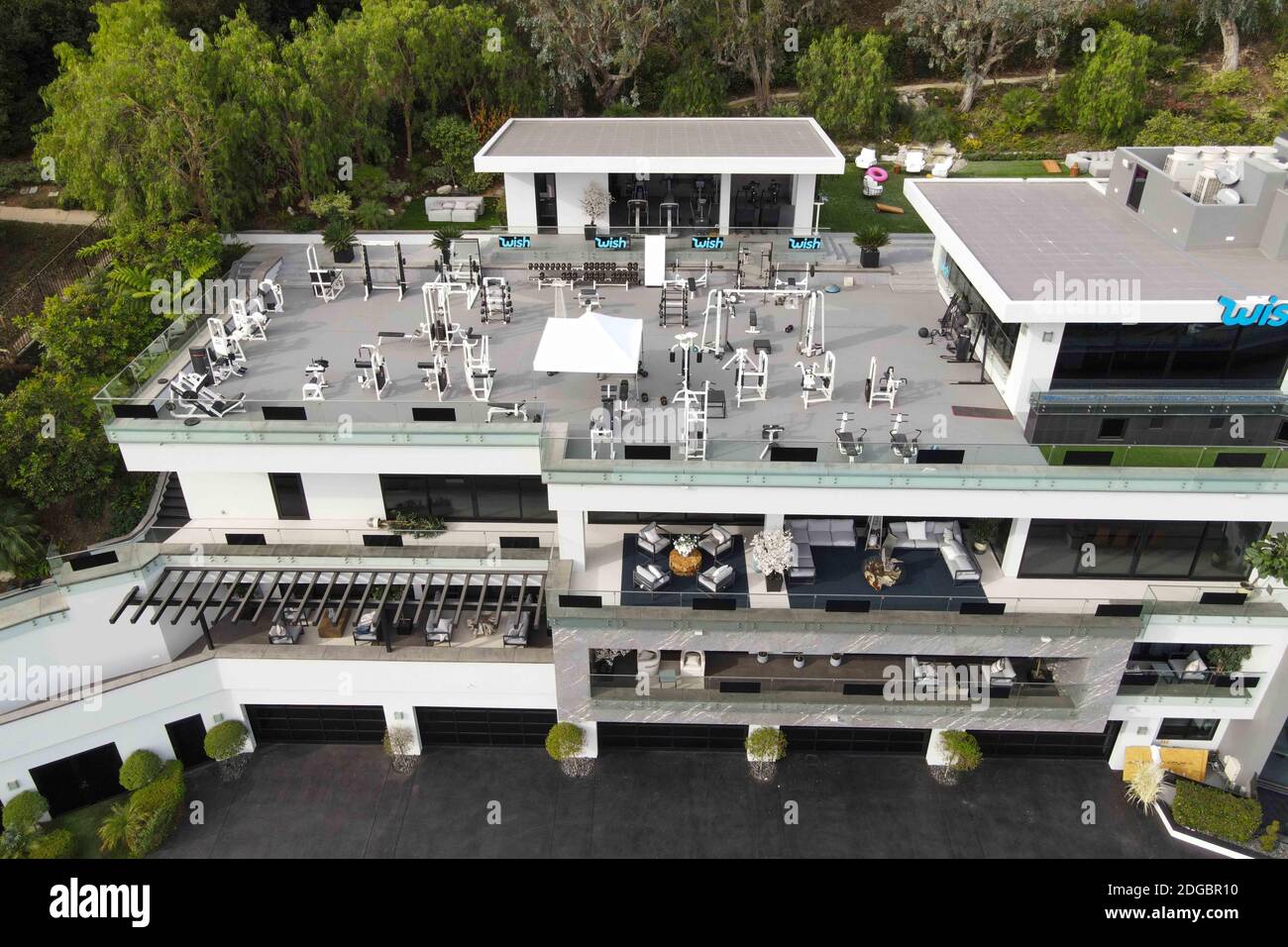 General overall aerial view of 10979 Chalon Road on Tuesday, December 8 ...