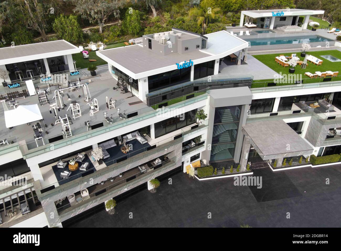 General overall aerial view of 10979 Chalon Road on Tuesday, December 8 ...