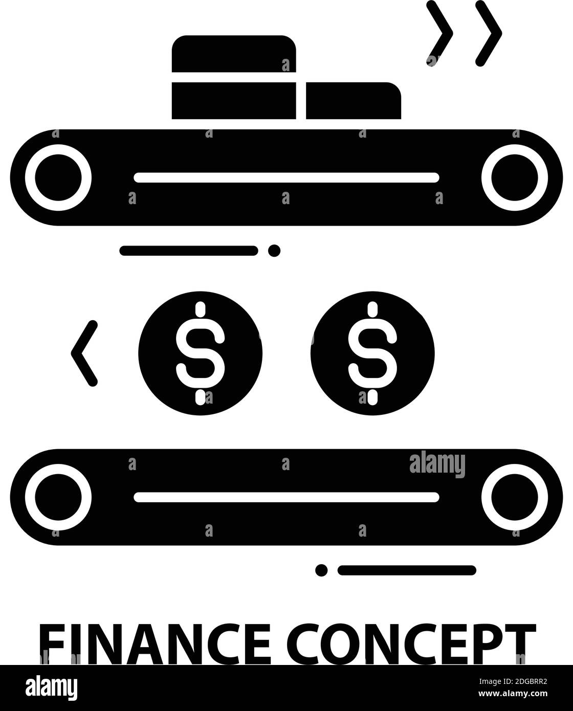 finance concept icon, black vector sign with editable strokes, concept ...