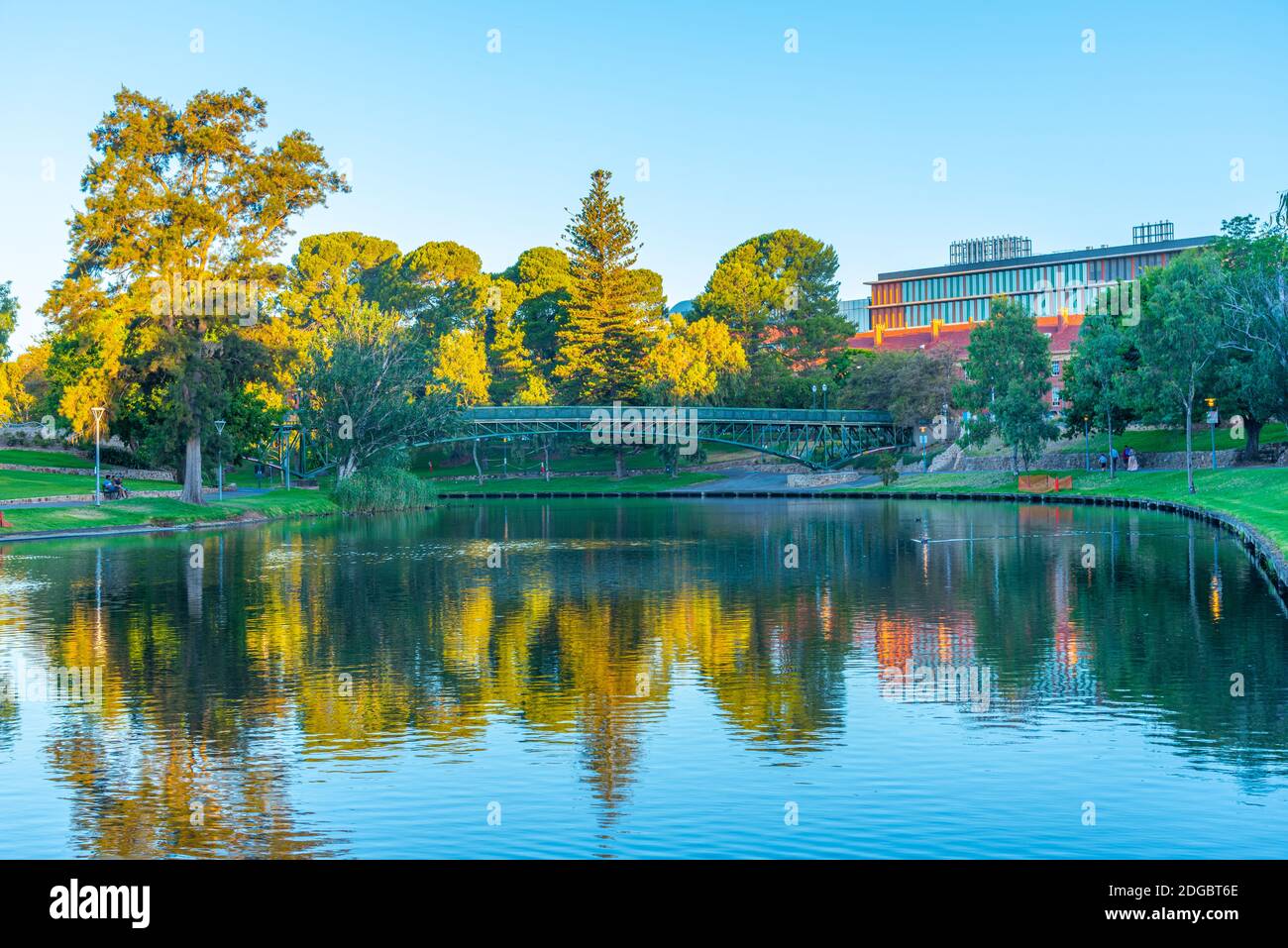 Park alongside Torrens river in Adelaide, Australia Stock Photo - Alamy
