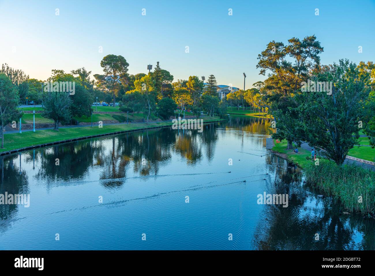 Park alongside Torrens river in Adelaide, Australia Stock Photo - Alamy