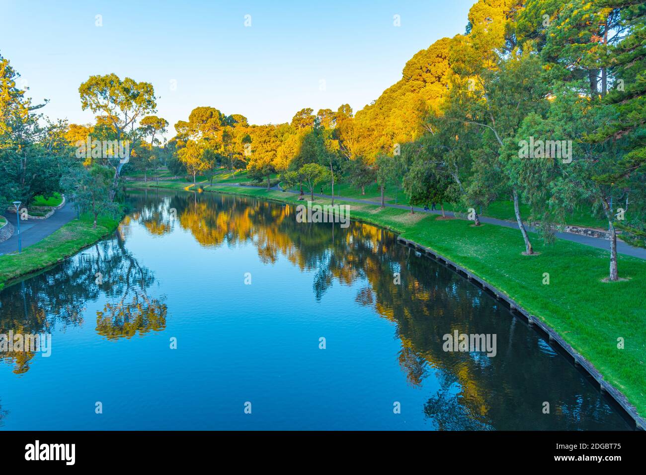 Park alongside Torrens river in Adelaide, Australia Stock Photo - Alamy