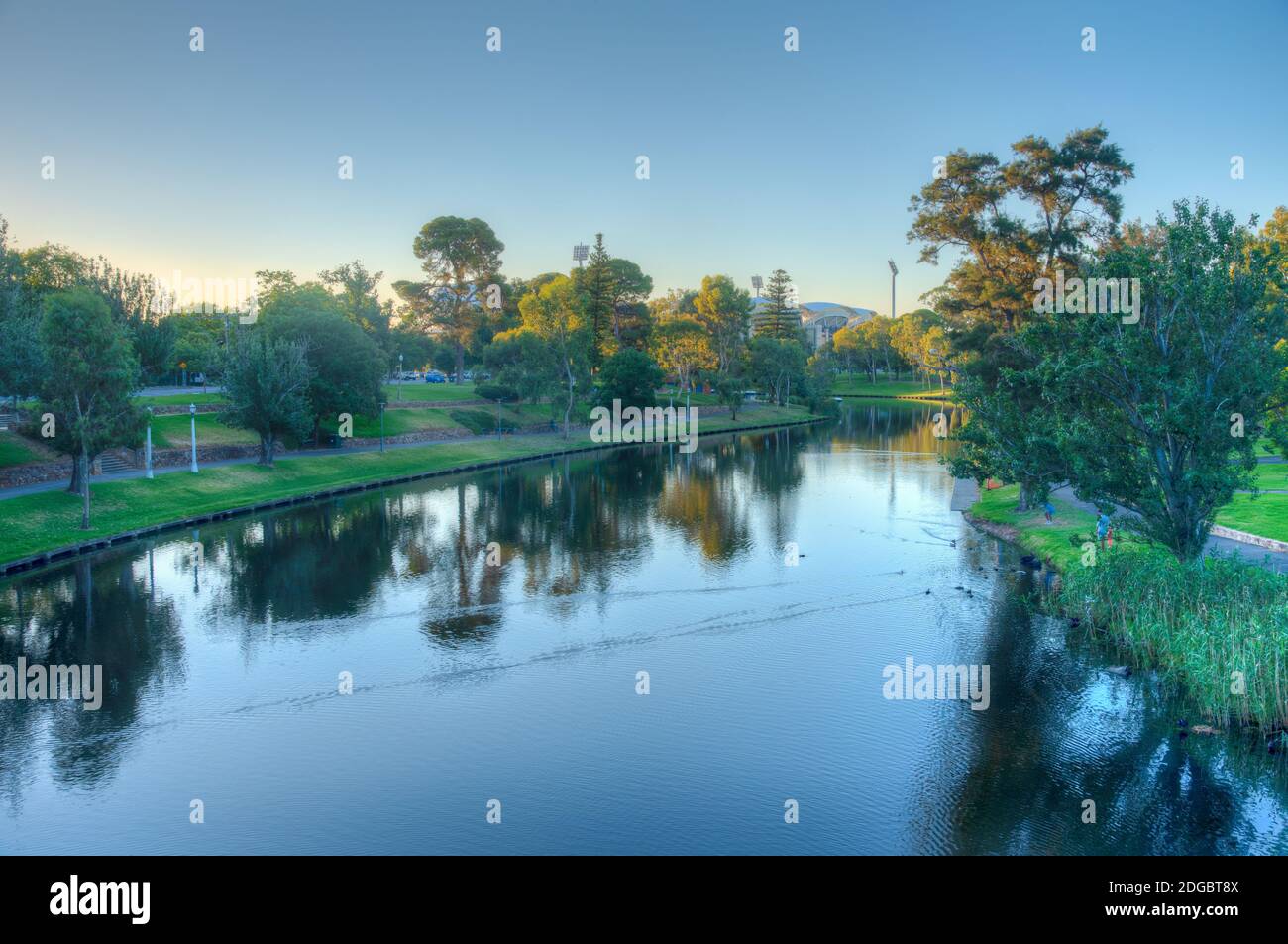 Park alongside Torrens river in Adelaide, Australia Stock Photo - Alamy