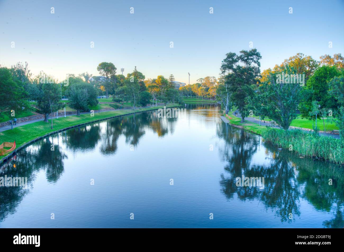 Park alongside Torrens river in Adelaide, Australia Stock Photo - Alamy