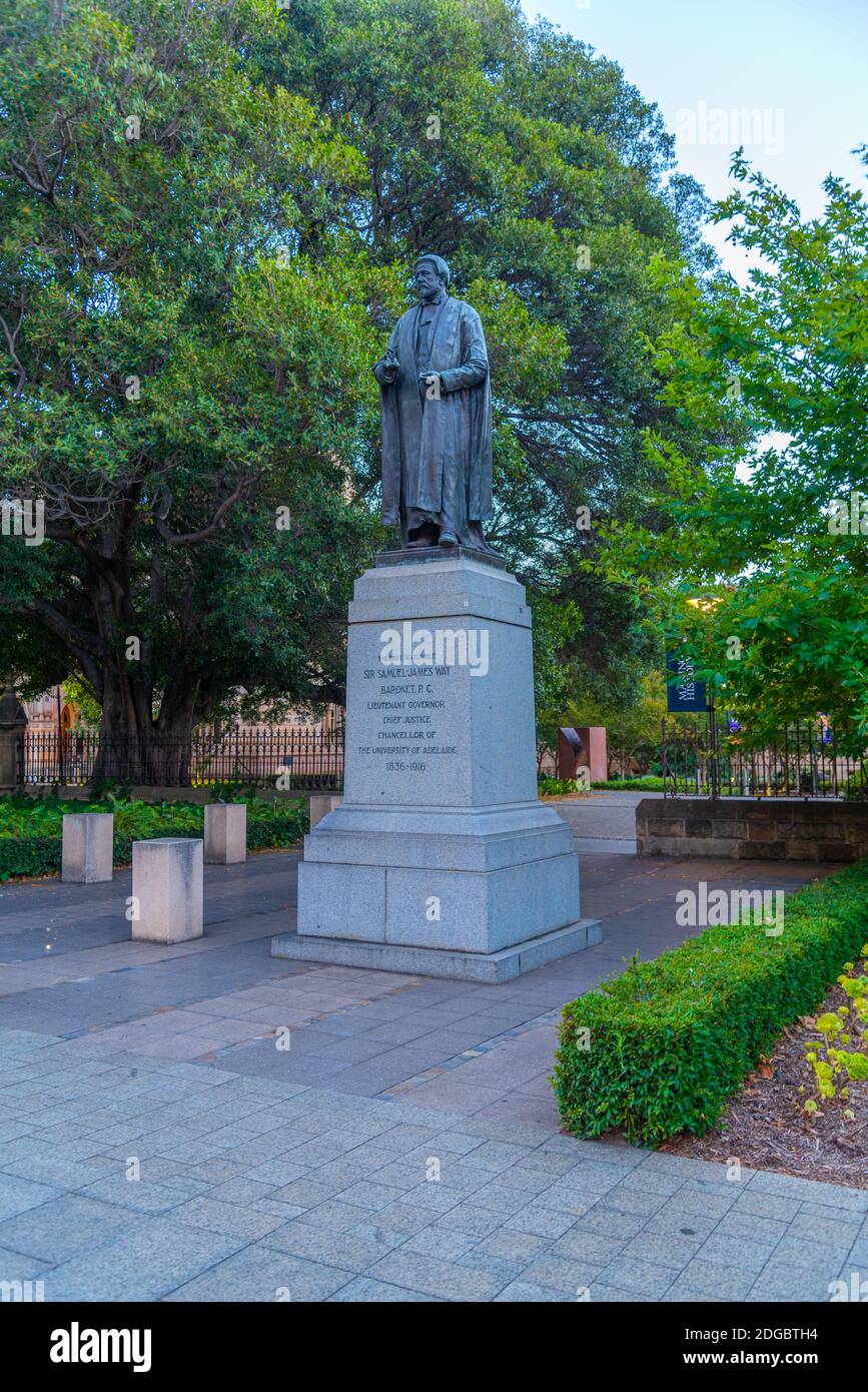 Statue of Samuel James Way in Adelaide, Australia Stock Photo - Alamy