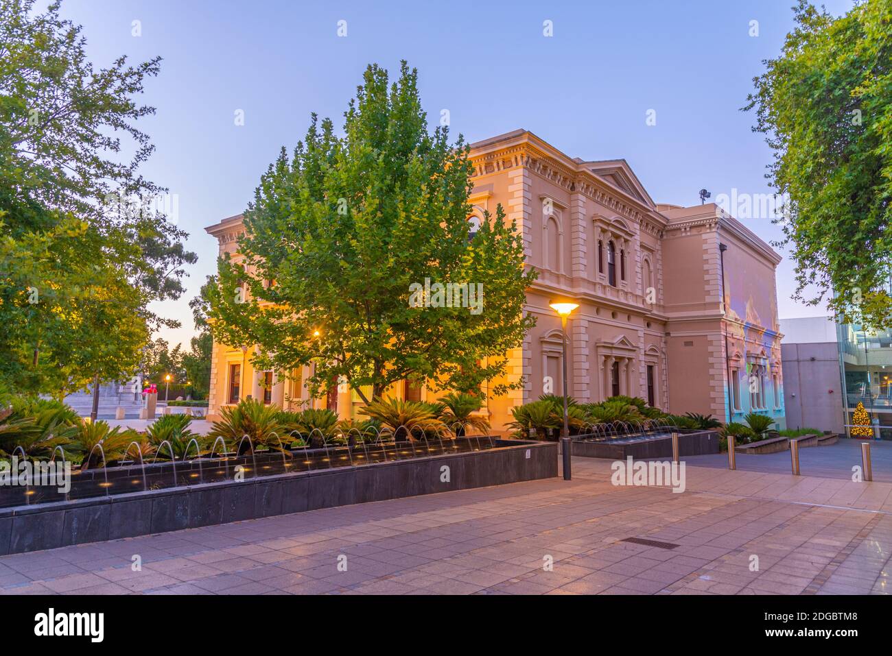 Sunset view of state library in Adelaide, Australia Stock Photo - Alamy