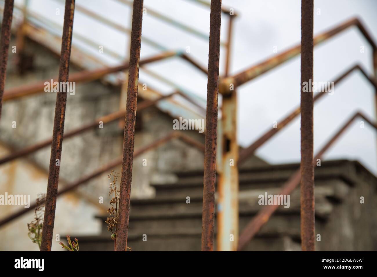 Broken metal railing hi-res stock photography and images - Alamy