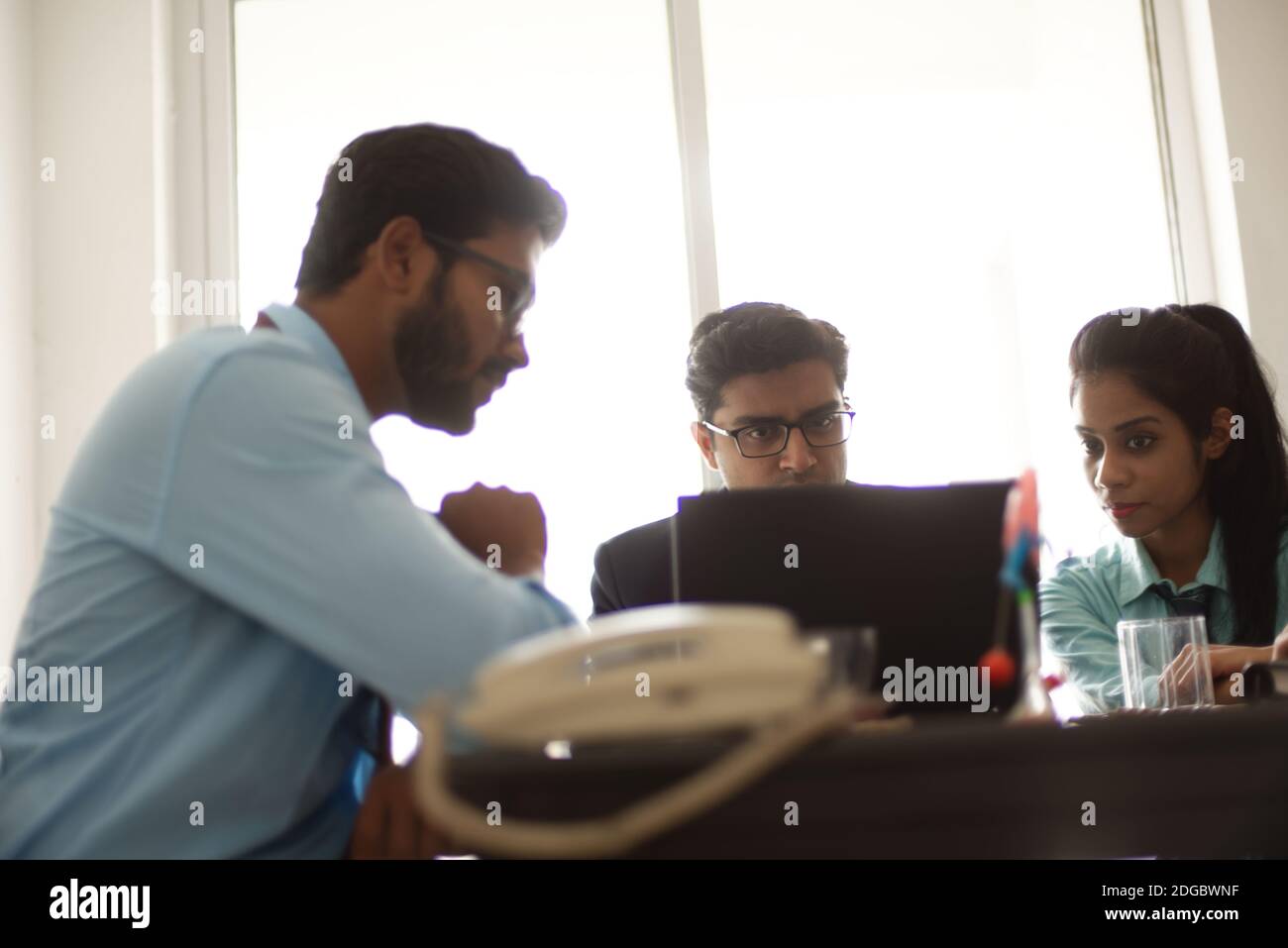 Corporate board meeting in Indian office between young and energetic ...