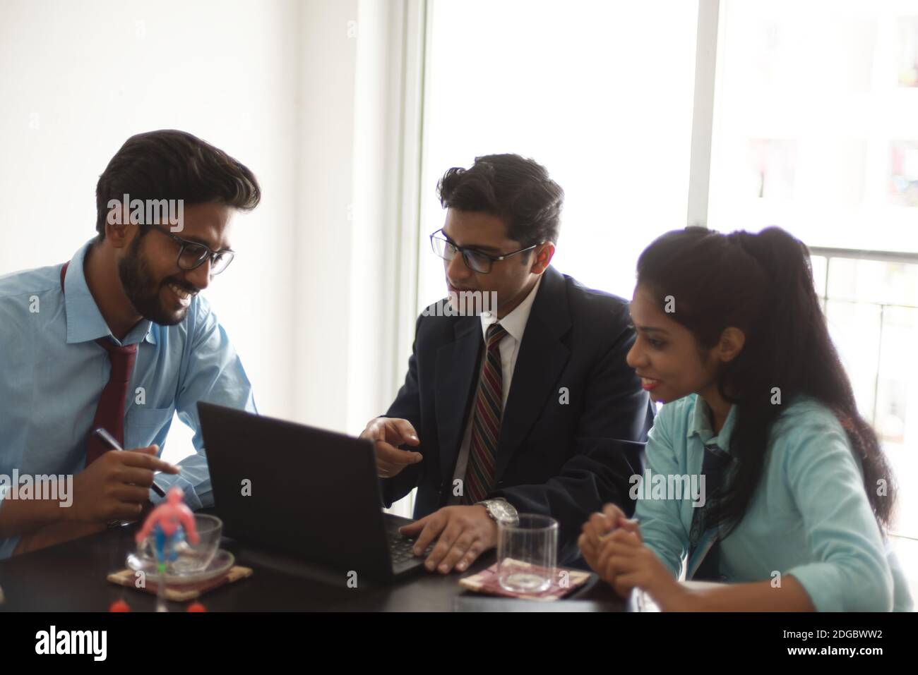 Corporate board meeting in Indian office between young and energetic ...