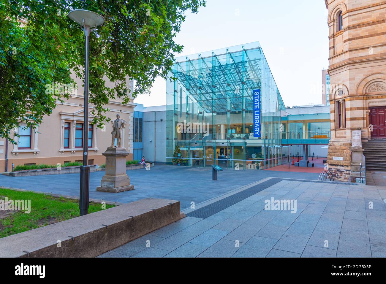 Sunset view of state library in Adelaide, Australia Stock Photo - Alamy