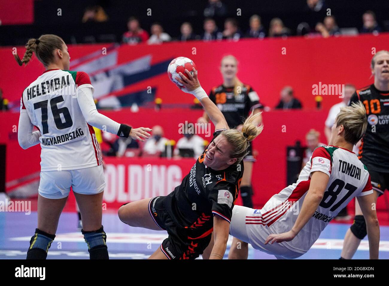 KOLDING, DENMARK - DECEMBER 8: Fanny Helembai of Hungary, Jessy Kramer ...