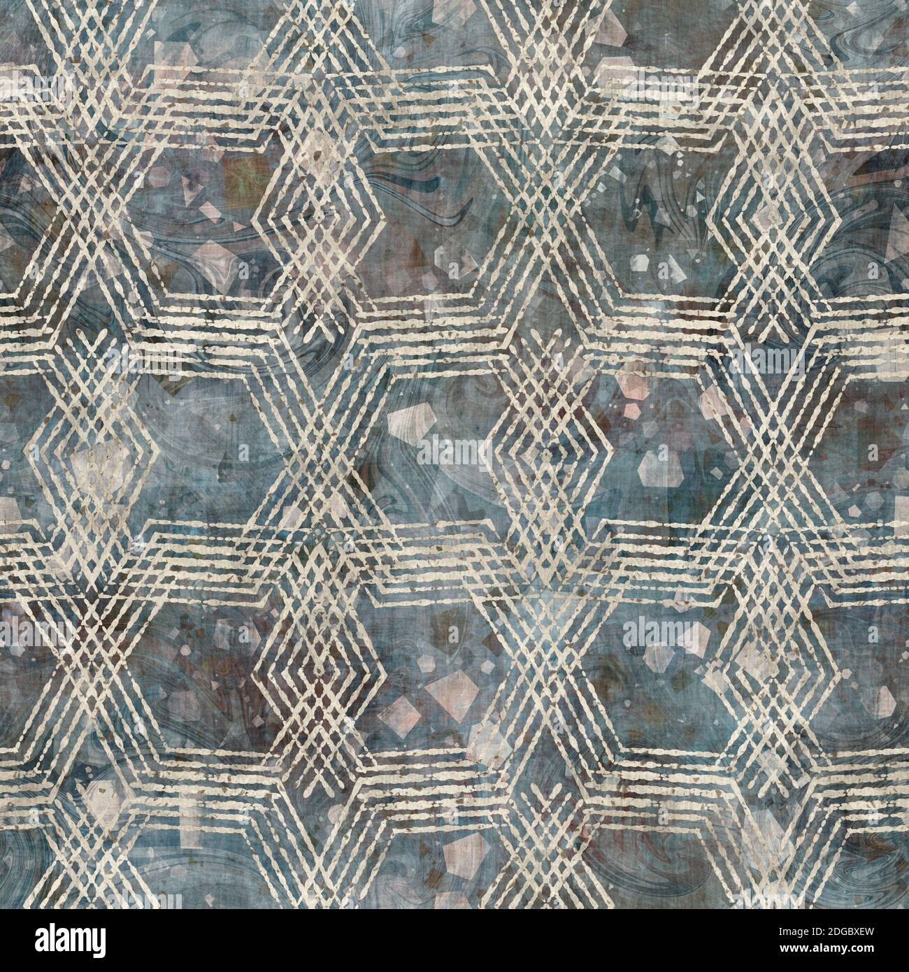 Chic formal grungy geo texture seamless pattern Stock Photo - Alamy