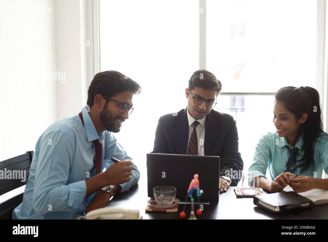 Corporate board meeting in Indian office between young and energetic ...