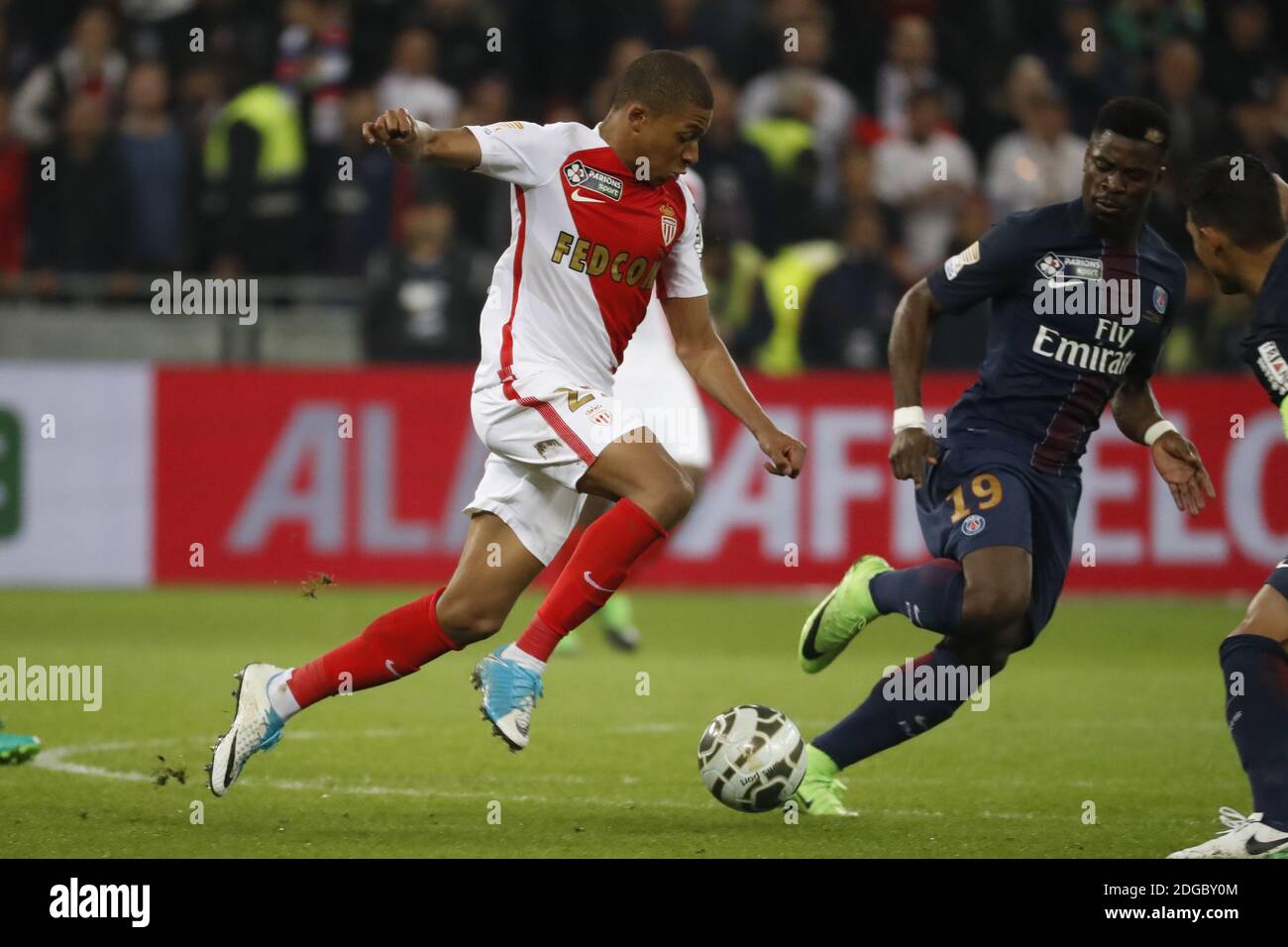 Monaco's Kylian Mbappe during the Final of the French League Cup soccer ...