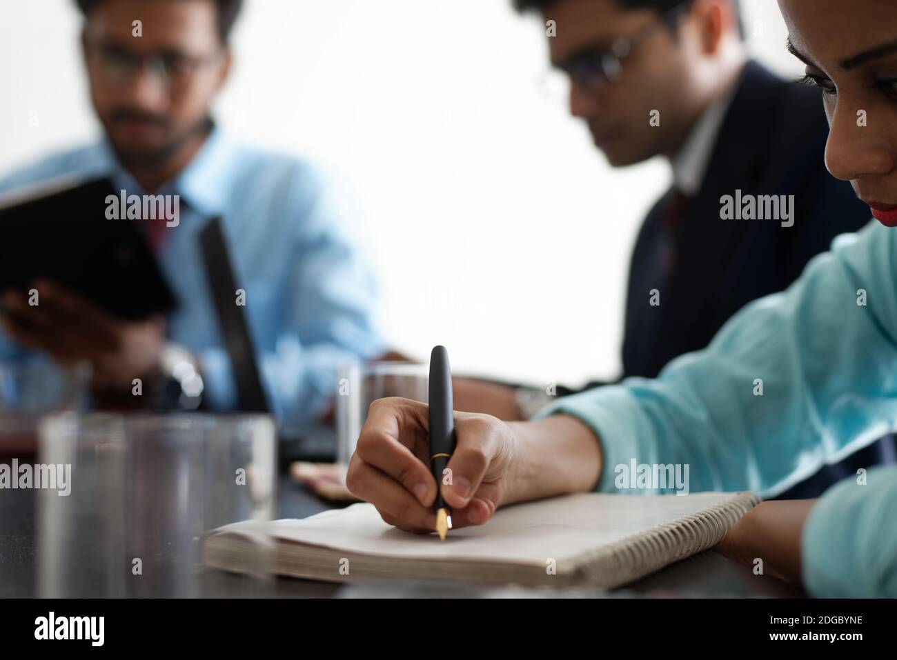 Corporate board meeting in Indian office between young and energetic ...