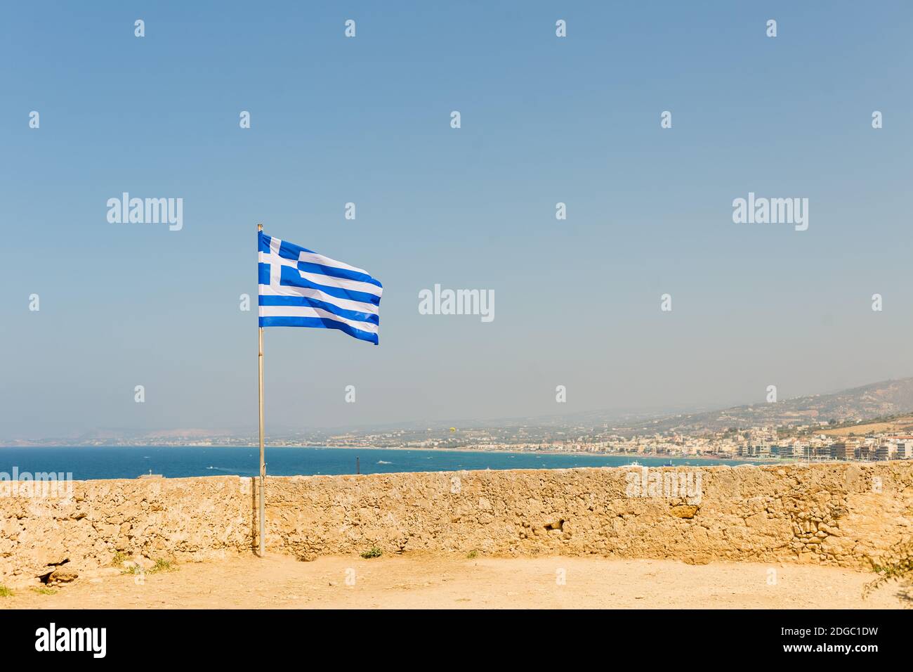 Rethymnon Greece Crete Island old Citadel Fort Fortezza fortress wall ...