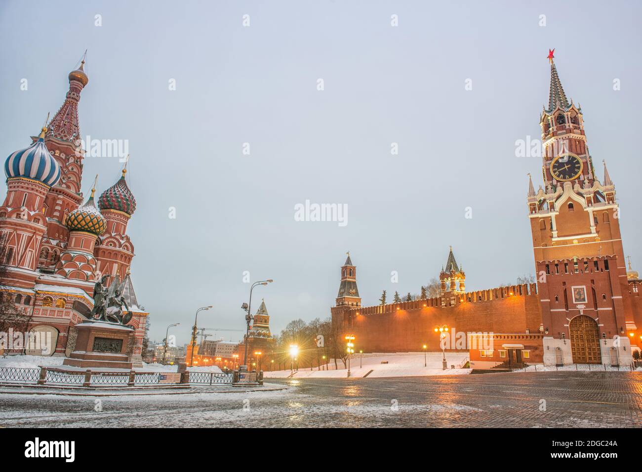 Moscow, Russia, Red square, view of St. Basil's Cathedral Stock Photo ...