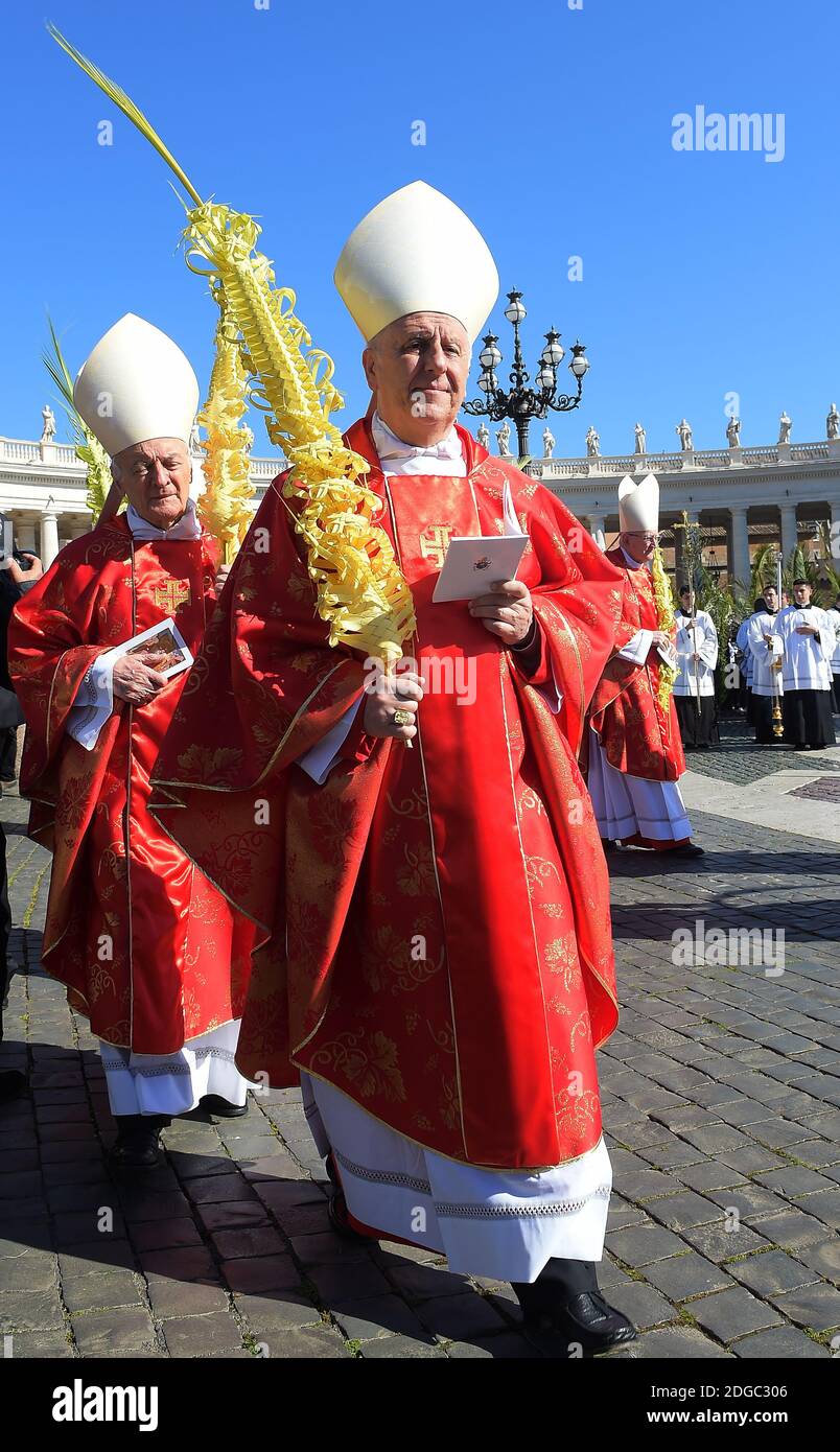 Italian cardinal Giuseppe Versaldi attends the Palm Sunday mass ...