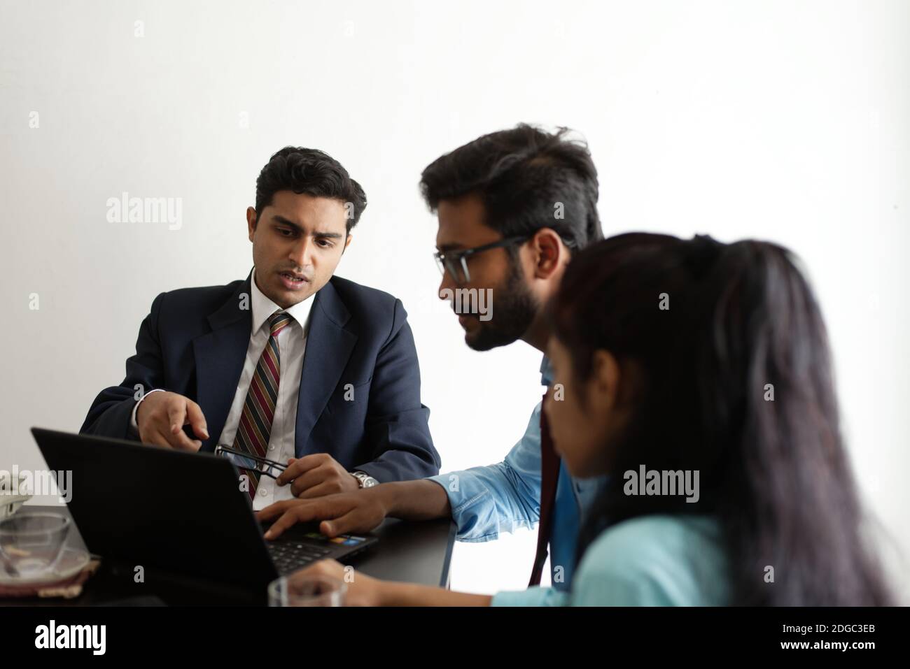 Corporate board meeting in Indian office between young and energetic ...