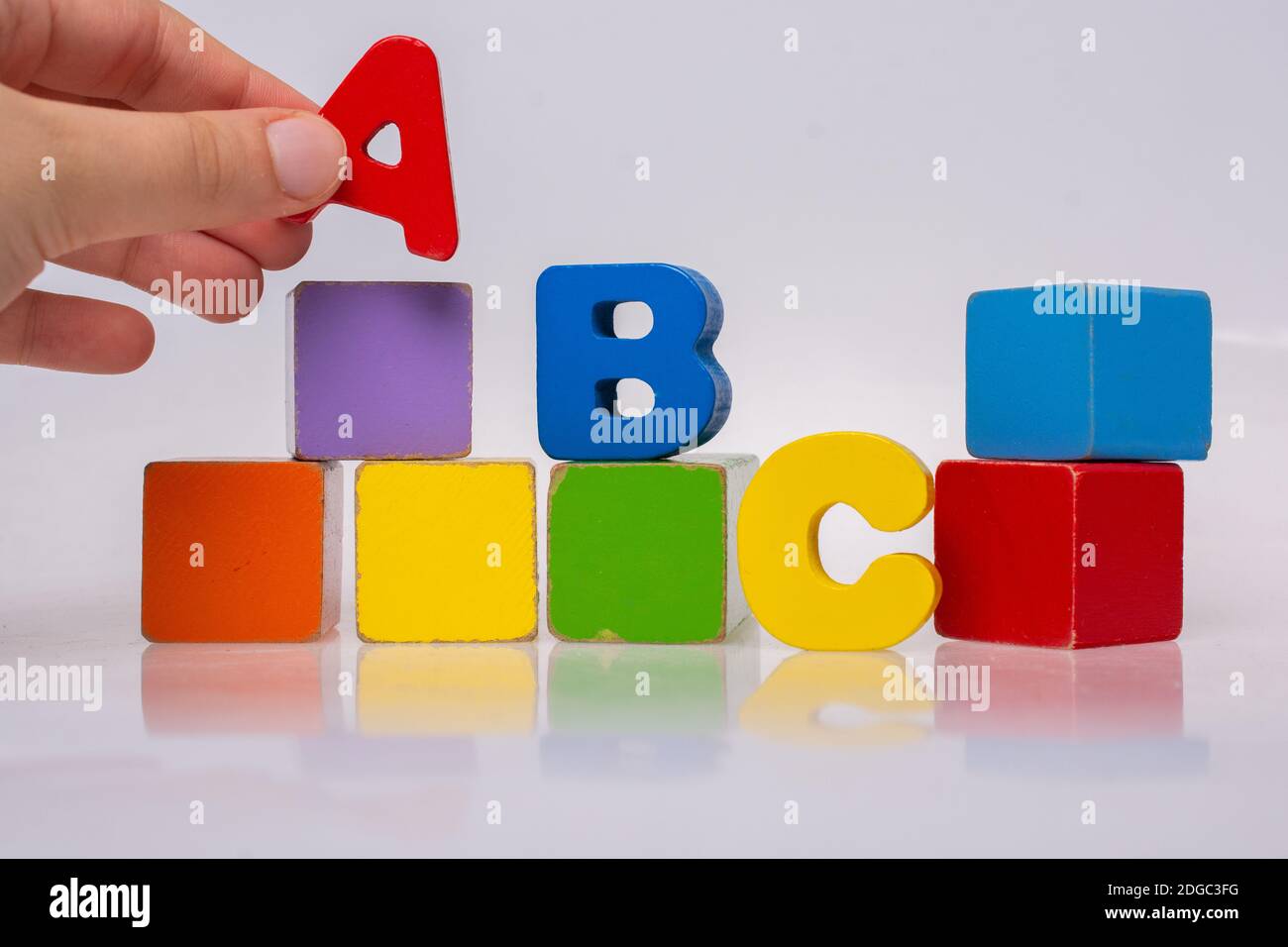 Colorful alphabet abc letters on bloks as educational concept Stock ...