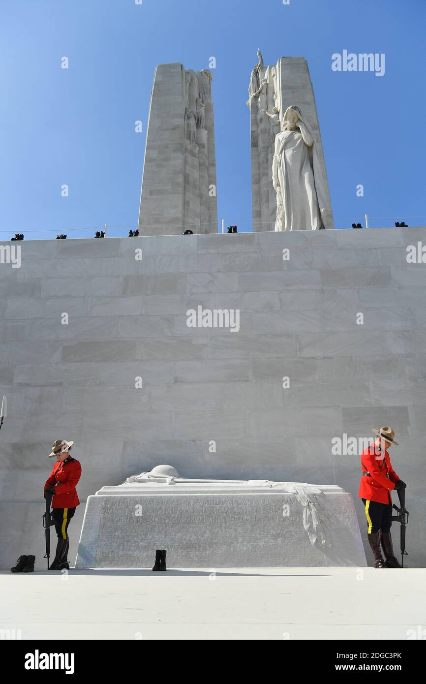 General atmosphere during the Canadian National Vimy Memorial Ceremony ...