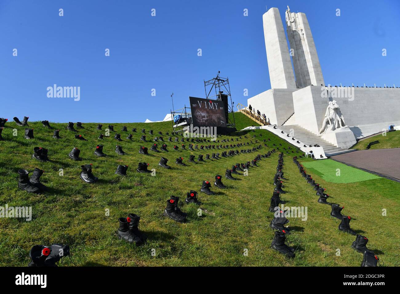 General atmosphere during the Canadian National Vimy Memorial Ceremony ...