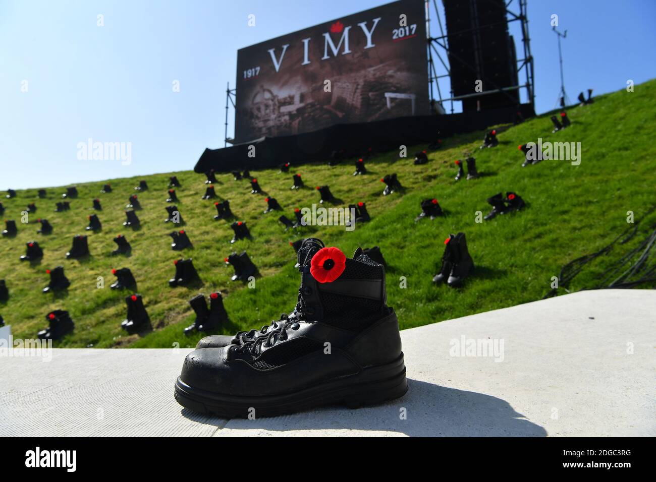 General atmosphere during the Canadian National Vimy Memorial Ceremony ...