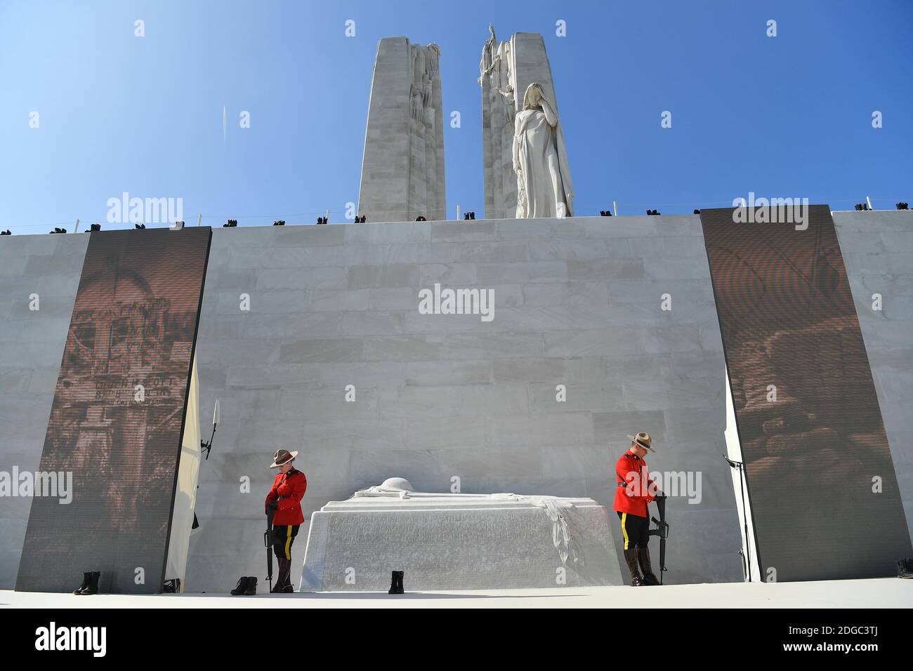 General atmosphere during the Canadian National Vimy Memorial Ceremony ...