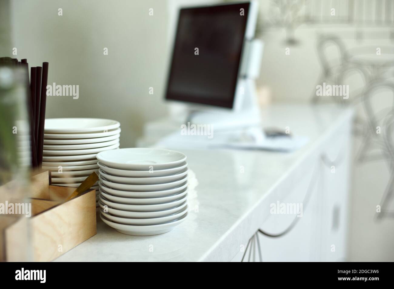 Barista's workspace in a coffee house Stock Photo - Alamy